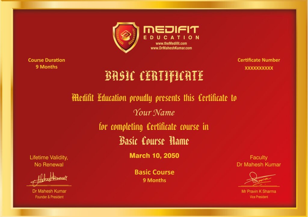 Advance Basic Certifications - Medifit Education - Medical & Fitness ...