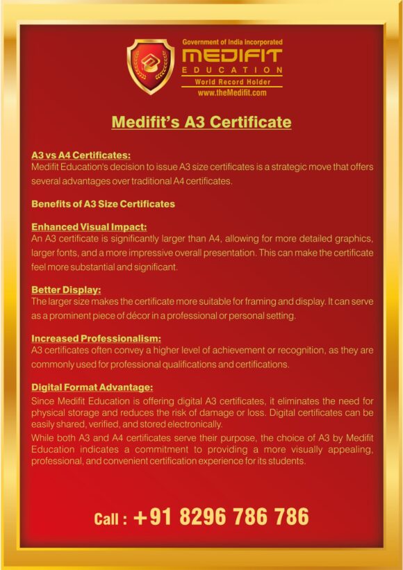 Certificate - Medifit Education - Medical & Fitness Certifications