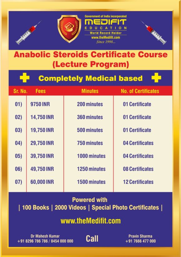 Anabolic Steroids Courses - Medifit Education - Medical & Fitness ...