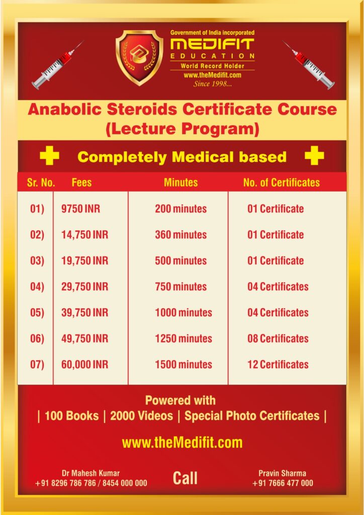 Anabolic Steroids Courses - Medifit Education - Medical & Fitness ...